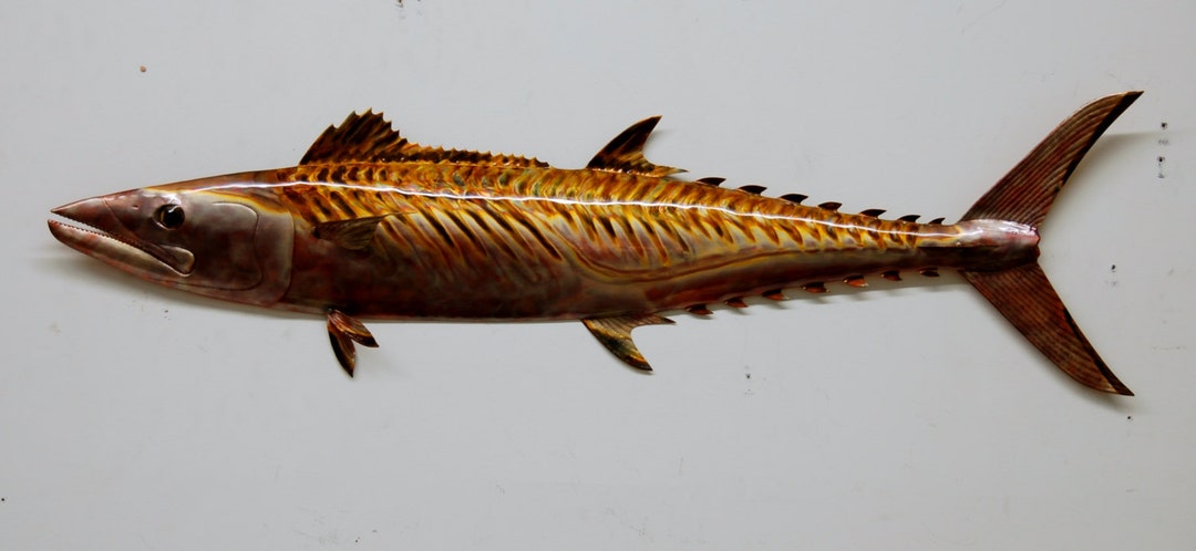 33'' Copper Kingfish , Hand-formed With Tools Then Painted With Flame ...