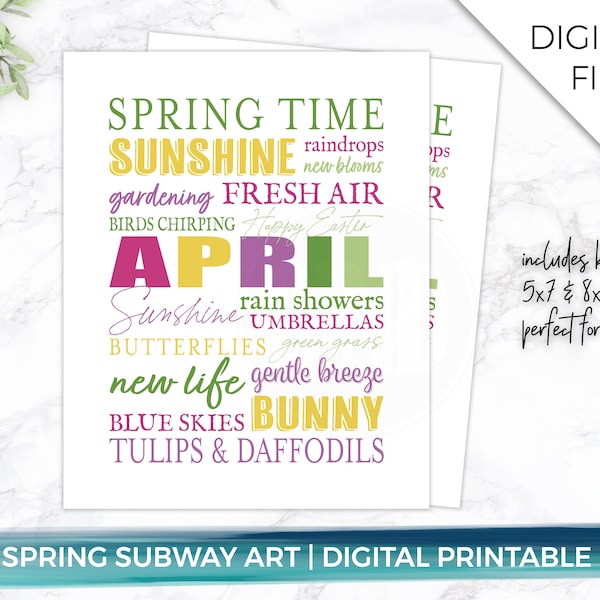 Spring Word Art - Etsy