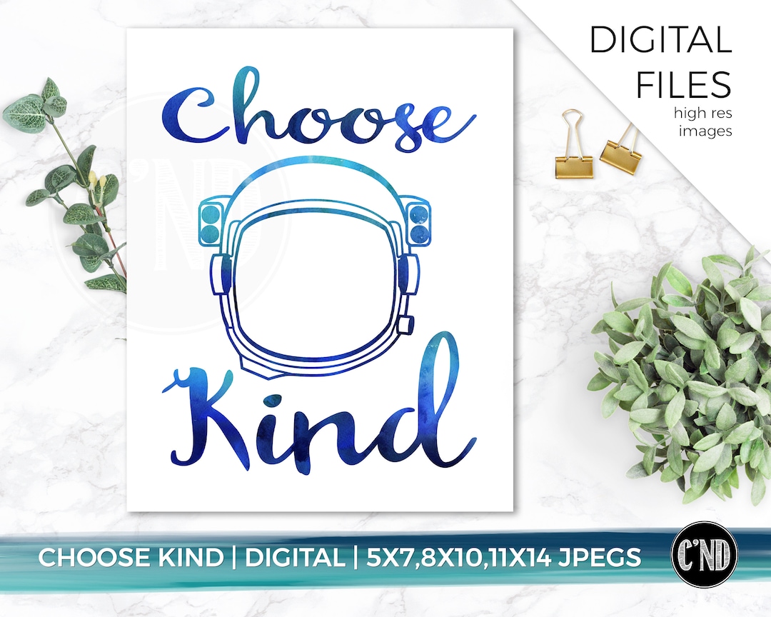 CHOOSE KIND | Wonder | Digital Printable | Wonder Quote | Classroom ...