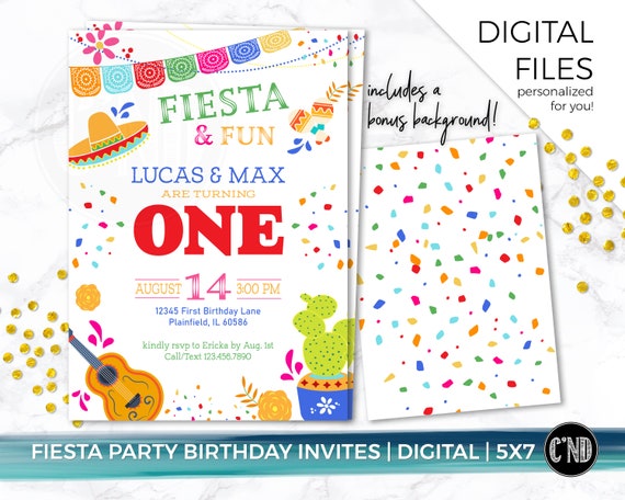 Fiesta Invitation First Fiesta Invite Fiesta Birthday | Etsy
