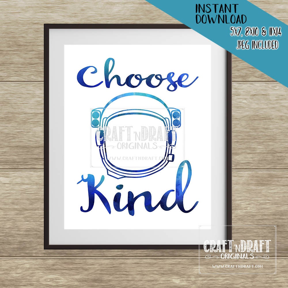 CHOOSE KIND Wonder Digital Printable Wonder Quote | Etsy