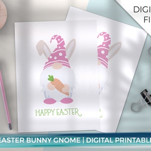 Easter Bunny Gnome | Easter Gnome Bunny Ears | Easter Gnome Printable ...