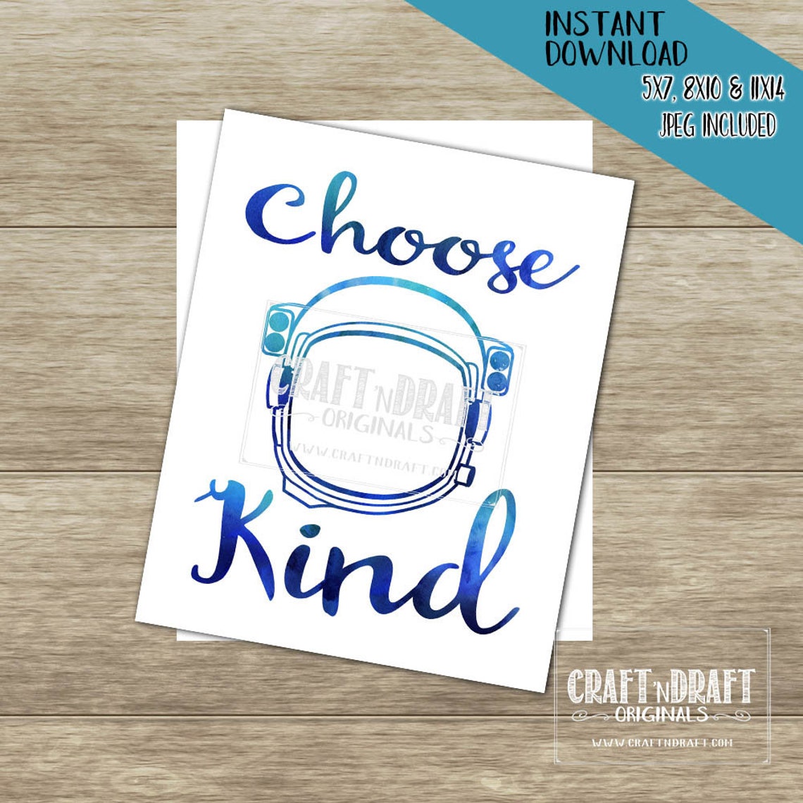 CHOOSE KIND Wonder Digital Printable Wonder Quote | Etsy