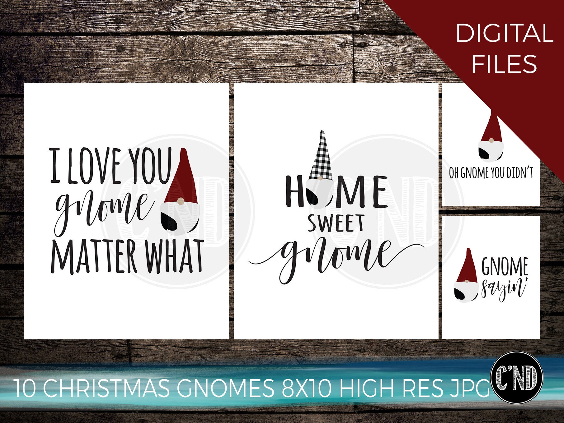 Gnome Printables | Gnome for the Holidays | Funny Gnome Sayings | Gnome ...