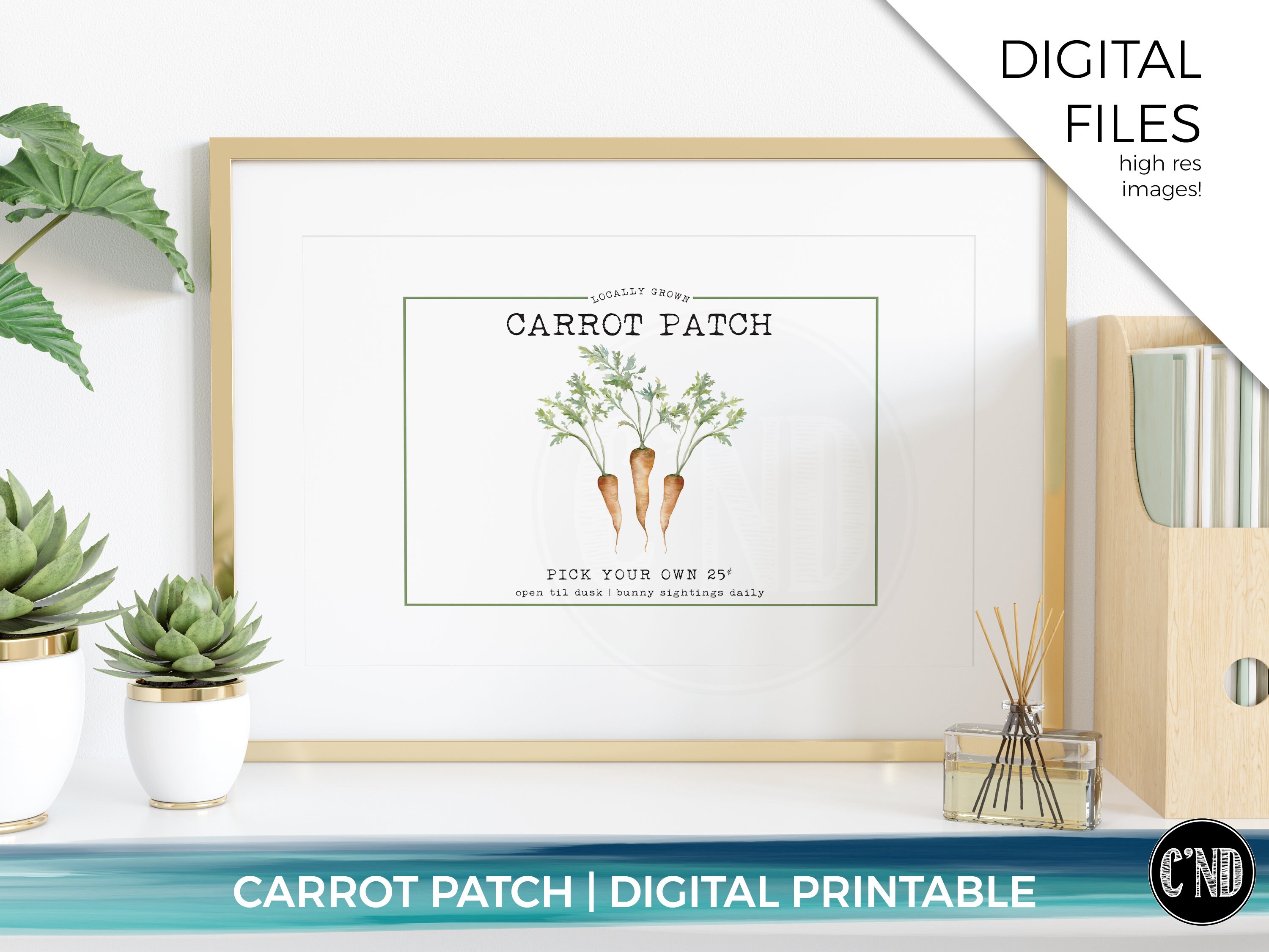 Locally Grown Carrot Patch Printable | Carrot Patch | Easter Sign ...