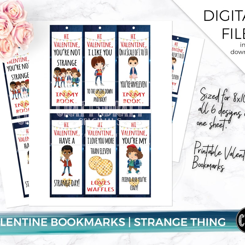 Strangers Things Bookmarks - Etsy