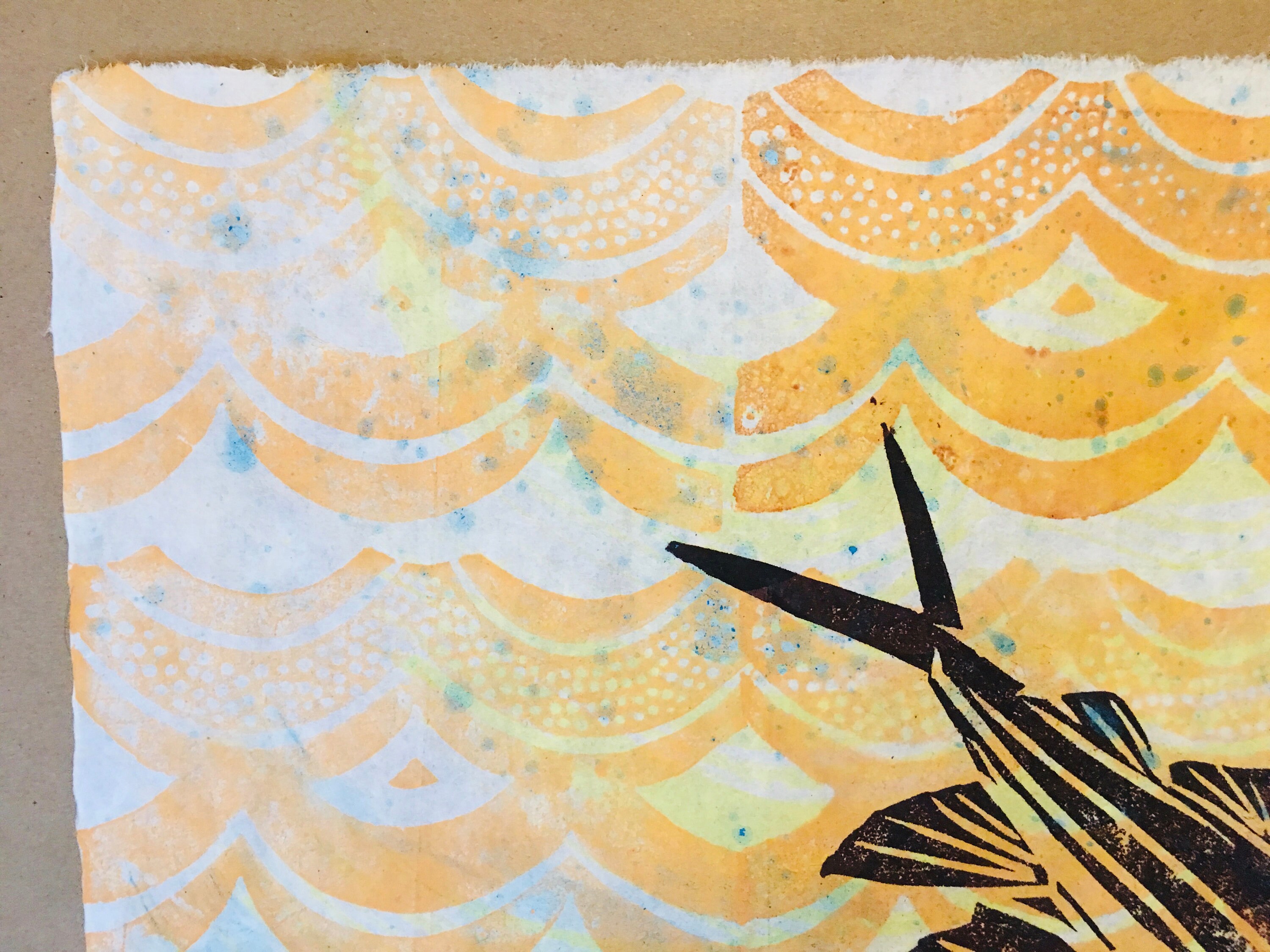 MALOLO 18x12 Flying Fish Linoleum Block/mono Hawaiian Art Print by ...