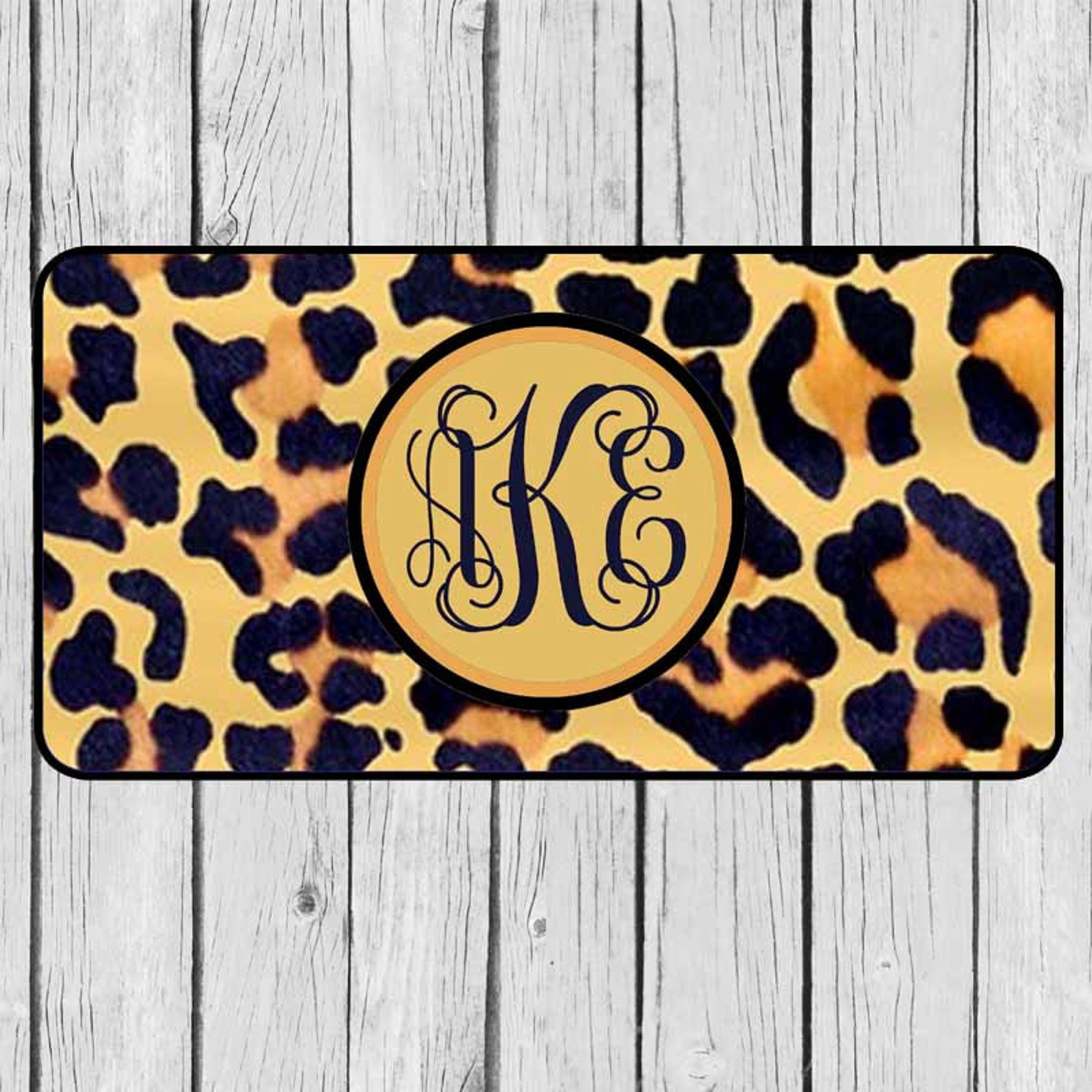 Cheetah License Plate Monogram Personlized Car Tag - Etsy