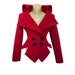 Women Red Blazer,slim Fit Jacket,tailored Red Blazer,asymmetrical Red ...
