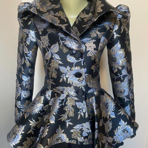 Womens Brocade Tailcoat, Tailcoat Jacket, Steampunk Tailcoat, Victorian Tailcoat, Black Tailcoat ...