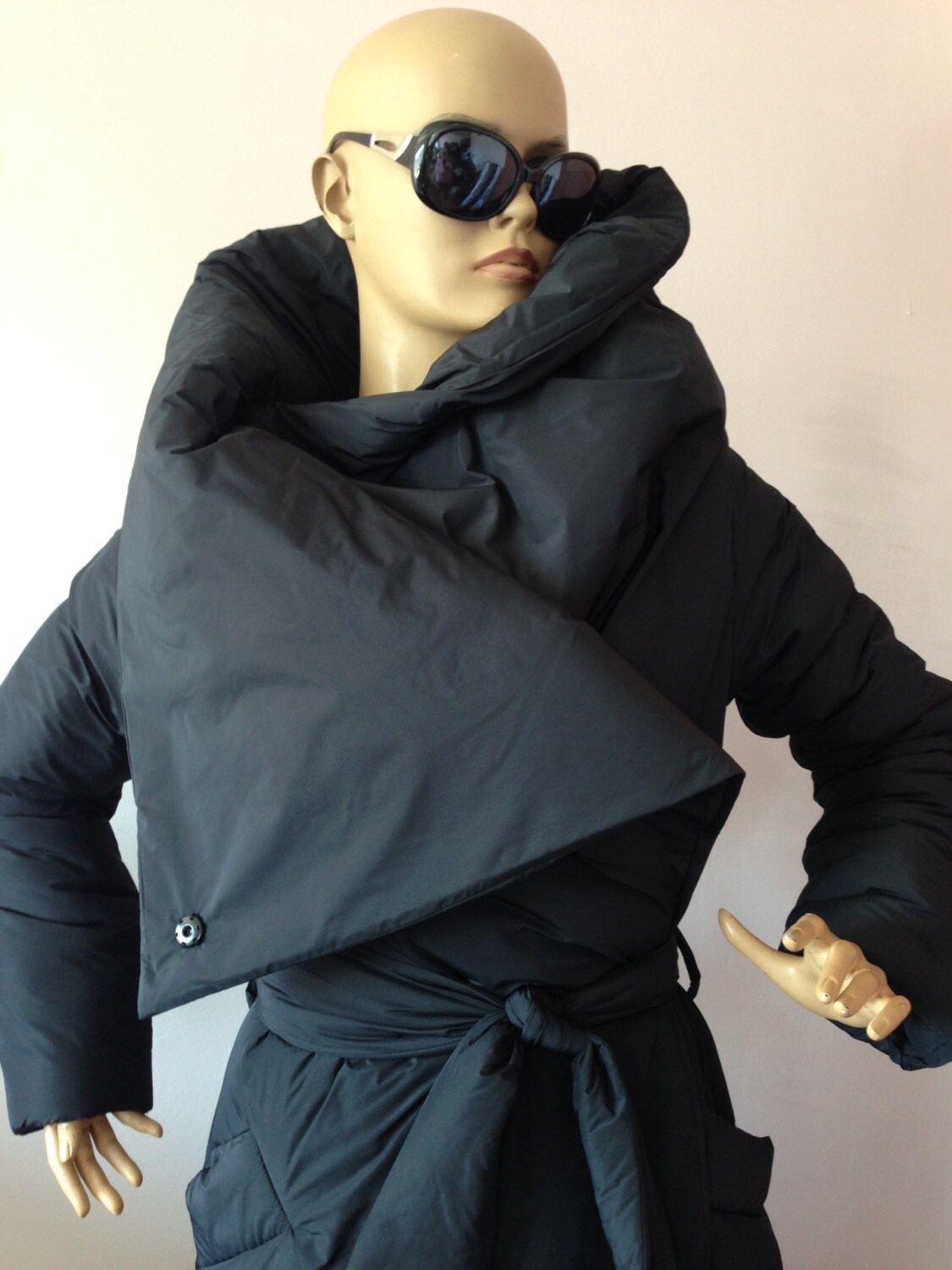 Long Loose Winter Collar Square Down Jacket/atmosphere - Etsy