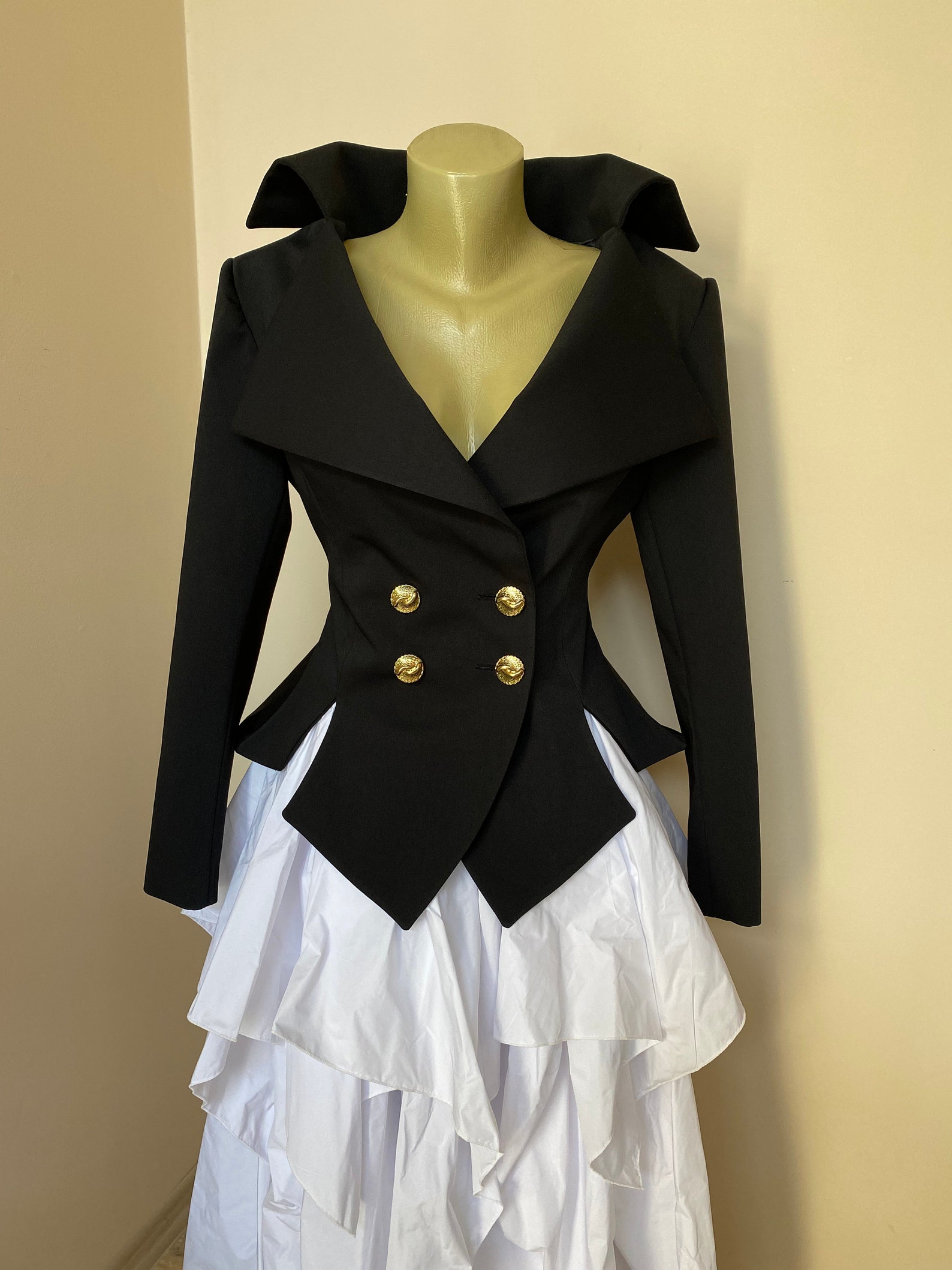 Formal Womens Tailcoat, Tuxedo Tails Women, Black Tailcoat, Steampunk ...