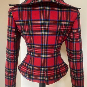 Red Royal Stewart Tartan, Wool Tartan Tailored Jacket, Tweed Checked ...