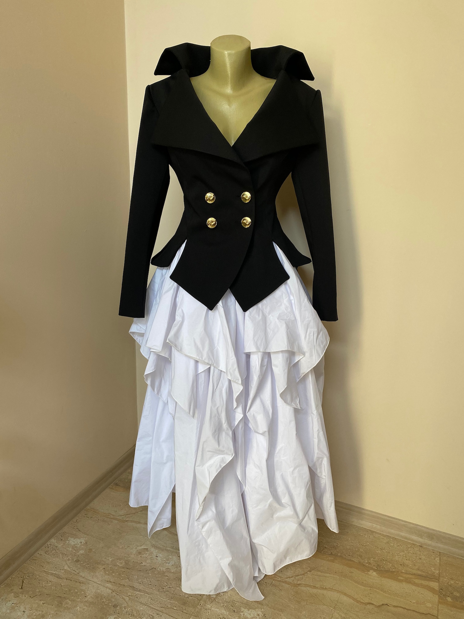 Formal Womens Tailcoat, Tuxedo Tails Women, Black Tailcoat, Steampunk ...