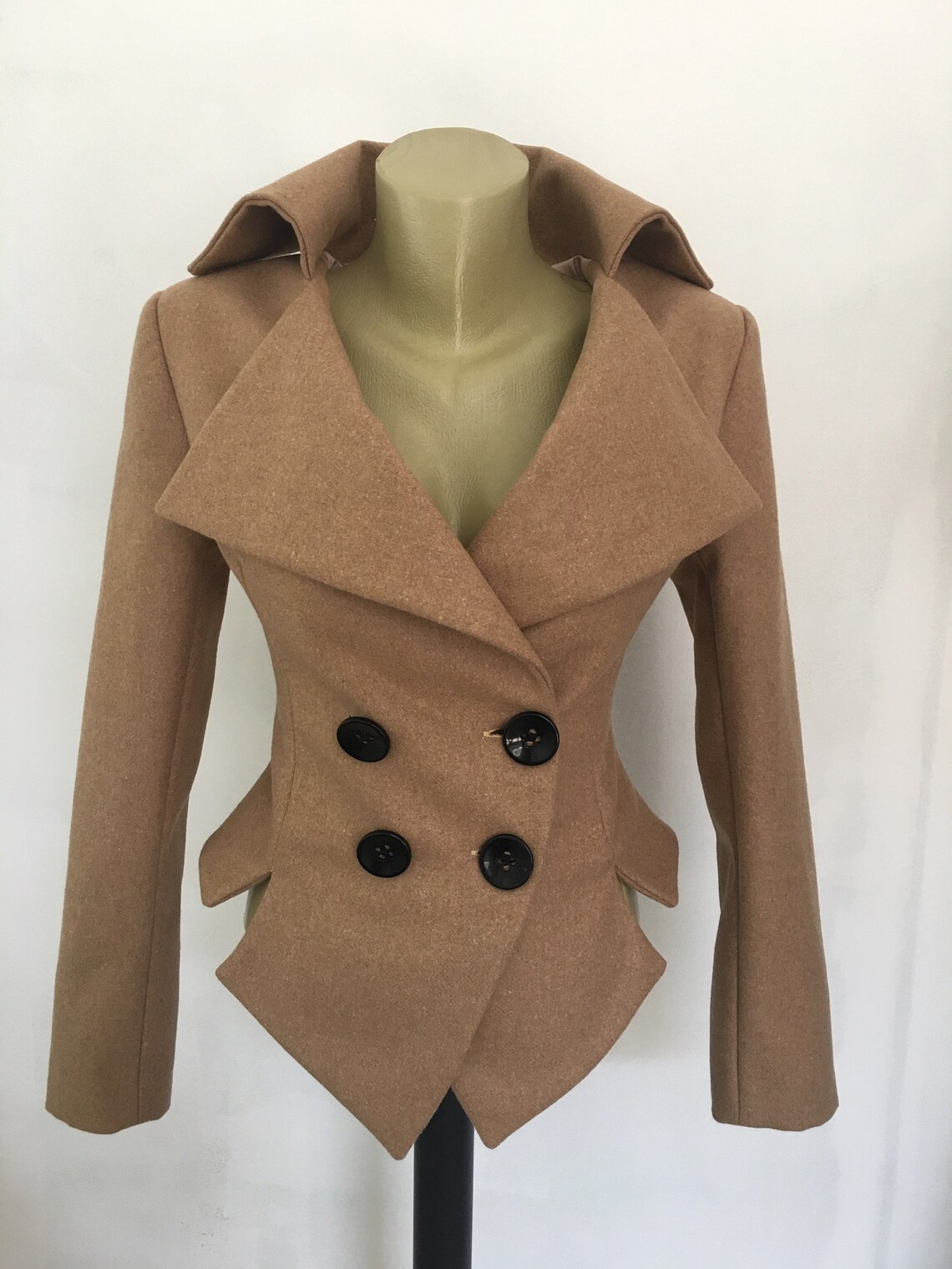 Red Jacket/red Wool Coat/red Blazer/slim Fit Asymmetrical - Etsy