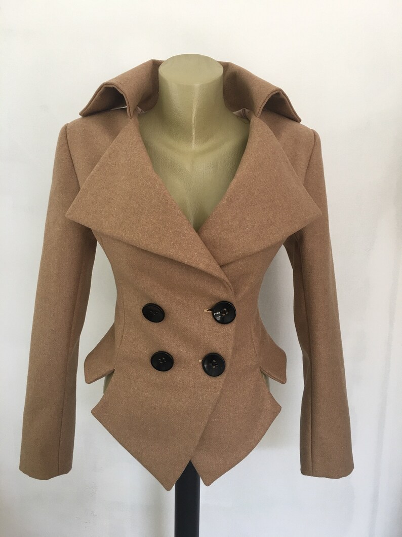 Red Jacket/red Wool Coat/red Blazer/slim Fit Asymmetrical - Etsy