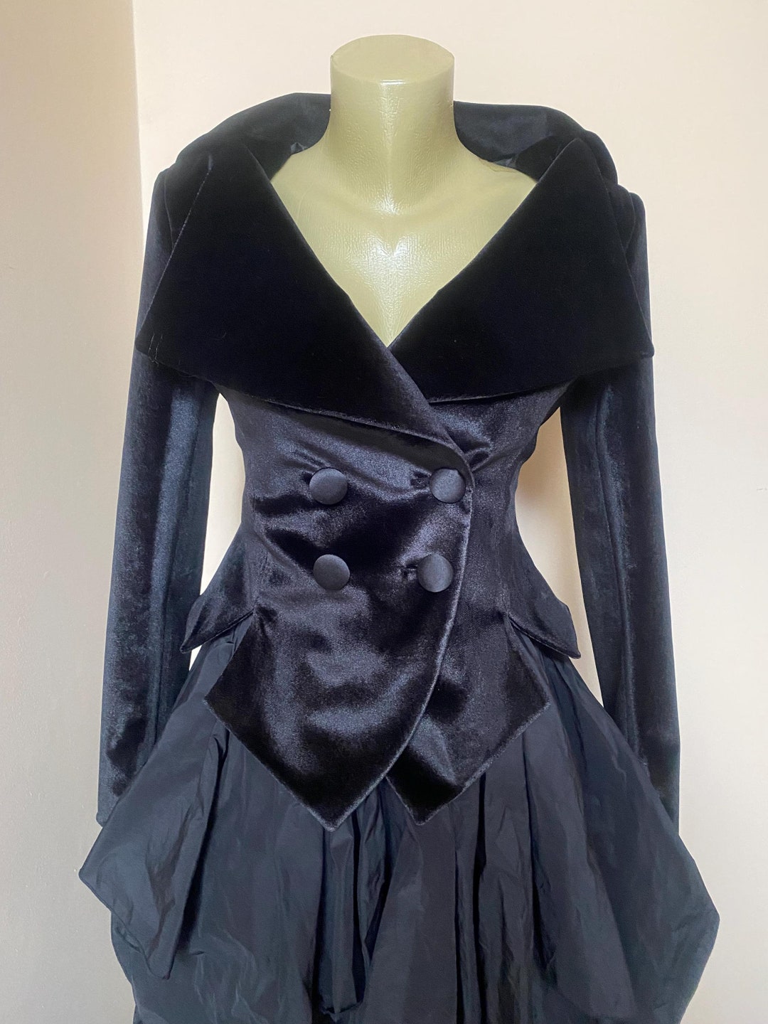 Fitted Black Velvet Blazer: Steampunk Goth Jacket - Etsy