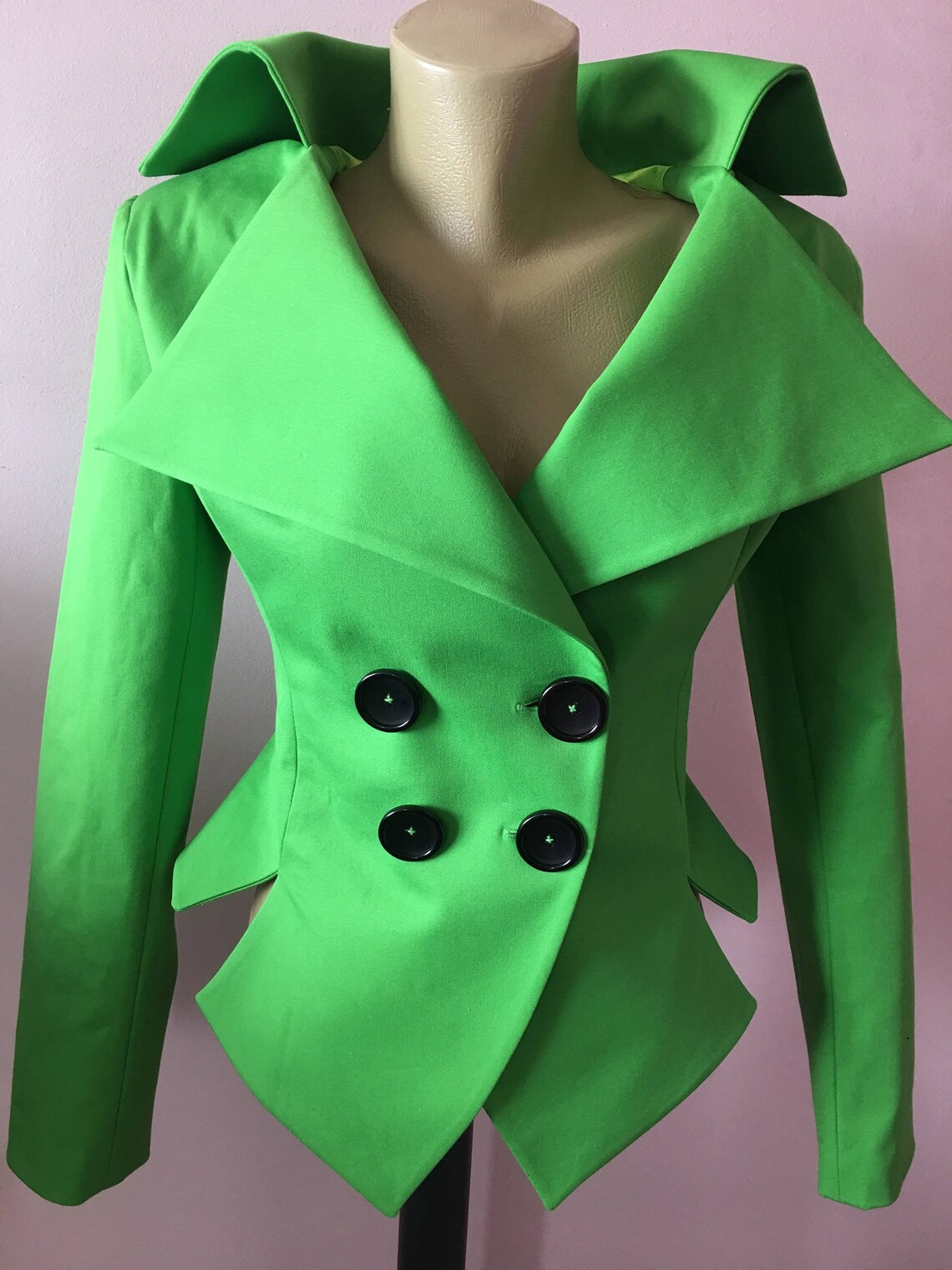 Women's Green Jacket Fitted Spring Blazer Tailored | Etsy