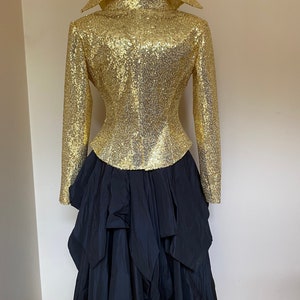 Gold Sequin Jacket, Womens Luxury Iridescent Sequined Fitted Formal ...