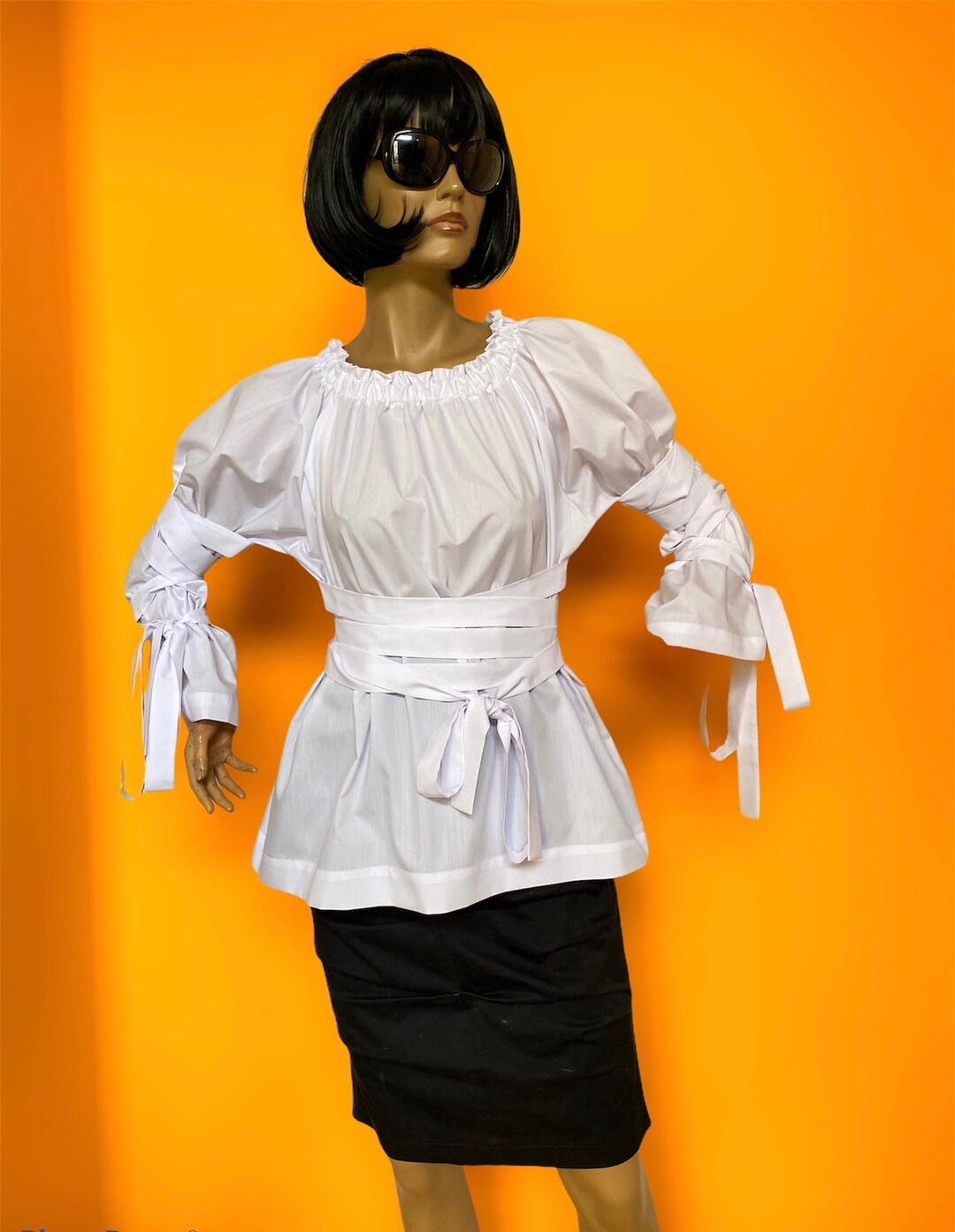 Pirate Wench Gypsy Renaissance Blouse, Renaissanc Chemise, Steampunk ...