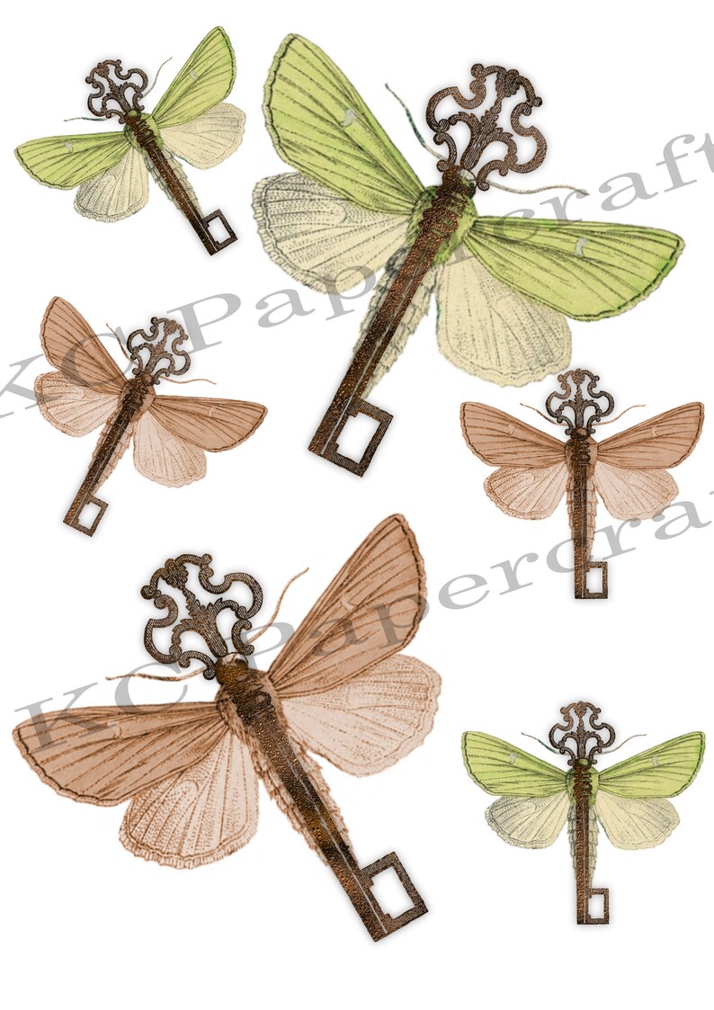 Weird Steampunk Keys Junk Journal Ephemera Digital Download - Etsy