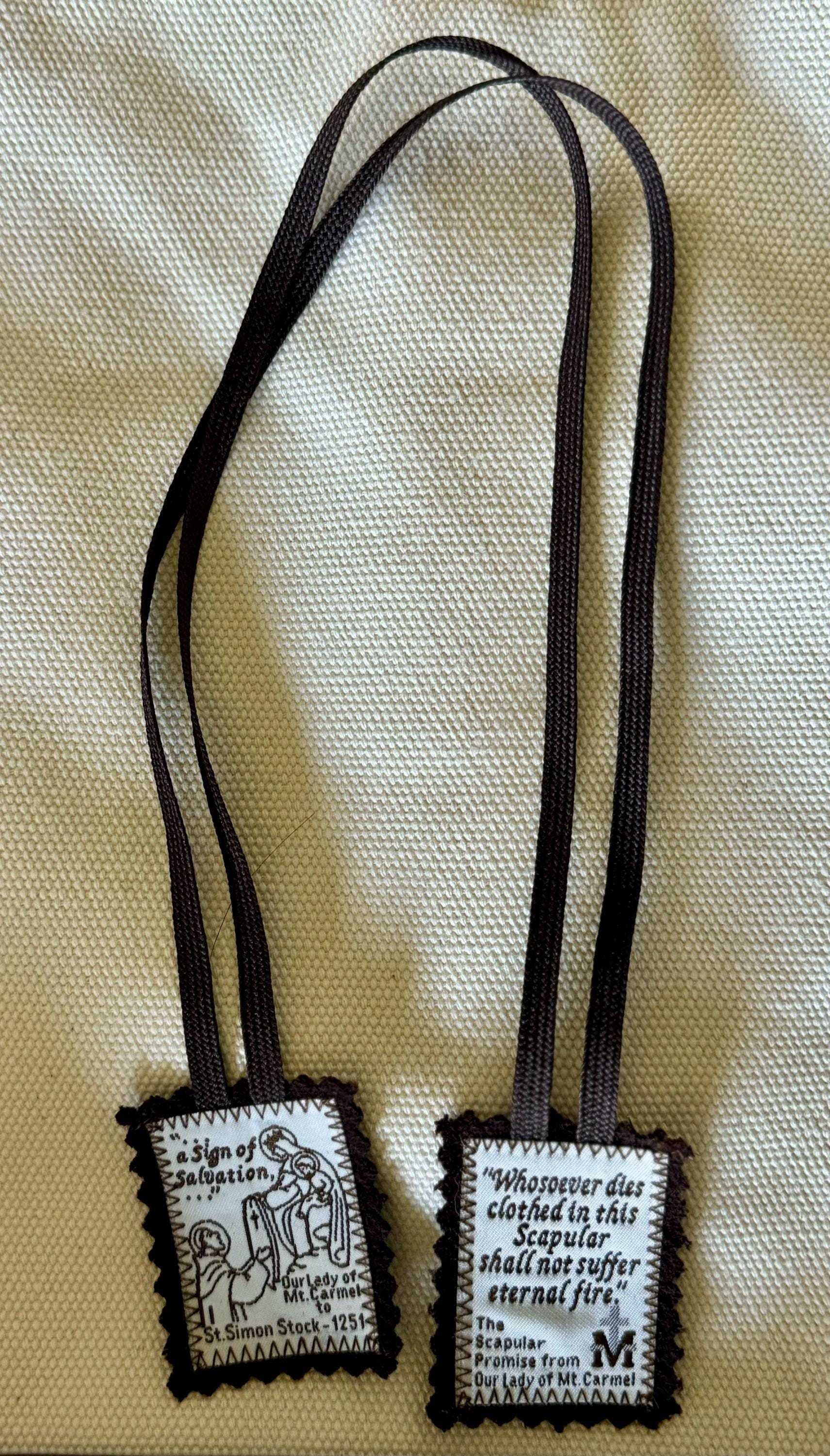 Brown Wool Scapular of Our Lady of Mt Carmel - Etsy