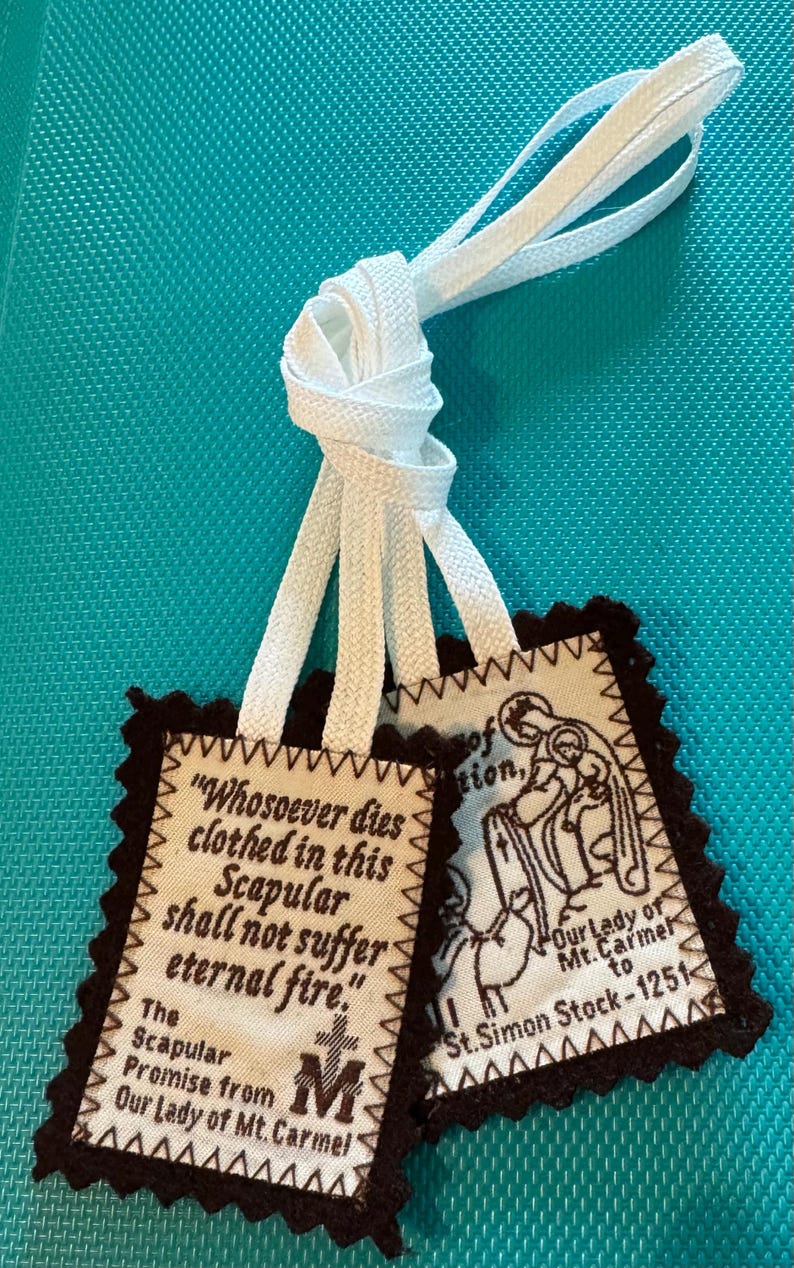 Brown Wool Scapular of Our Lady of Mt Carmel ~ With USPS Tracking - Etsy