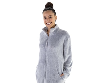 Super Plush Front Zipper Soft Robe Zipper Bathrobe Dressing Gown - Etsy