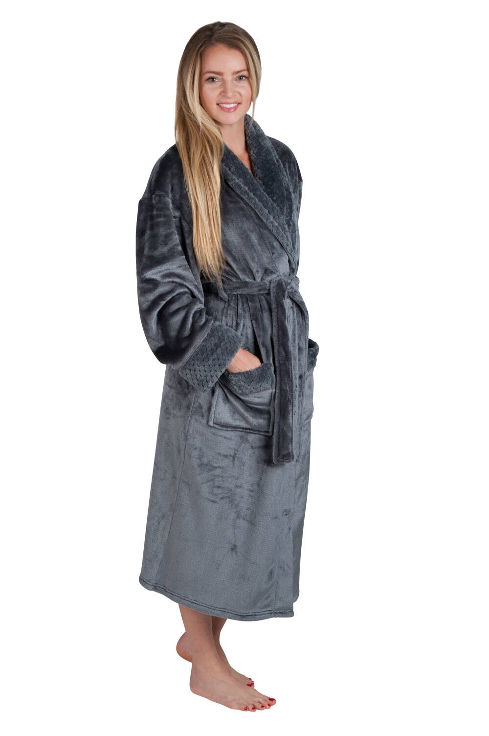 Women's 48 Spa Style Full Length Robe With Velvet | Etsy