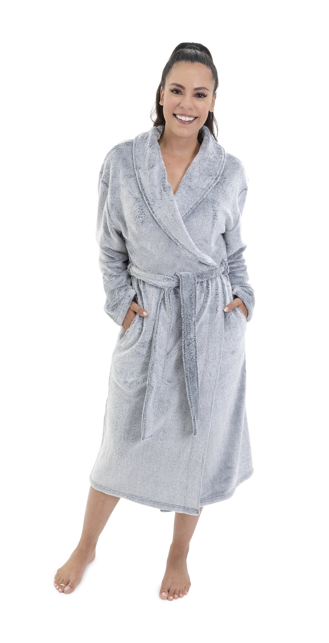 Love This Robe! Women's Plush Velvet Fleece 48-inch Spa Style Full ...