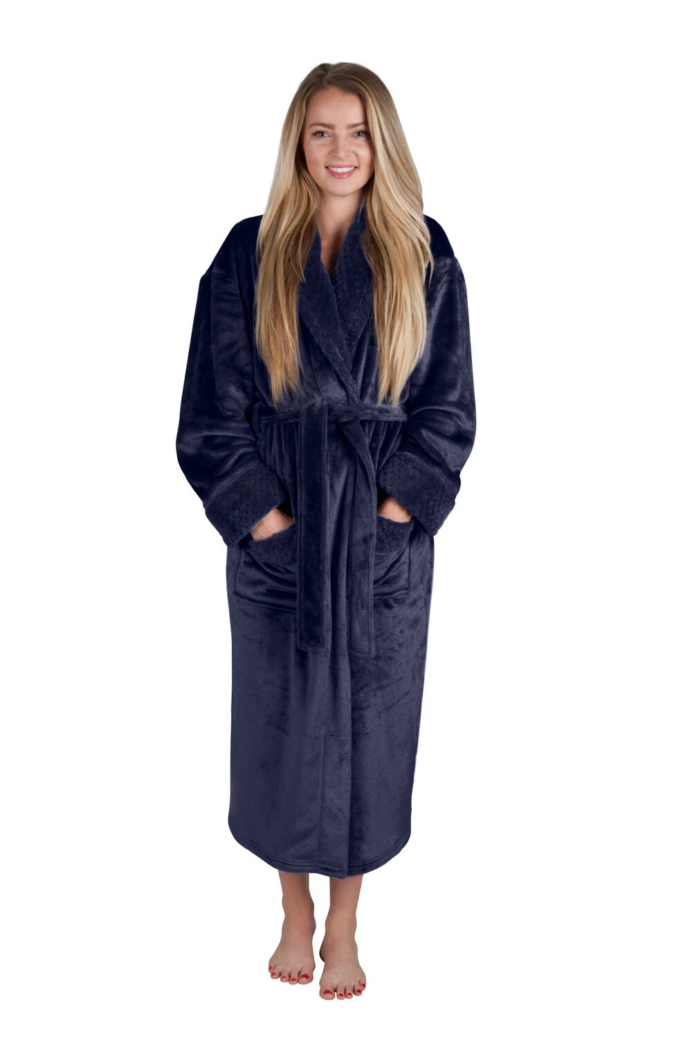 Women's 48 Spa Style Full Length Robe With Velvet | Etsy