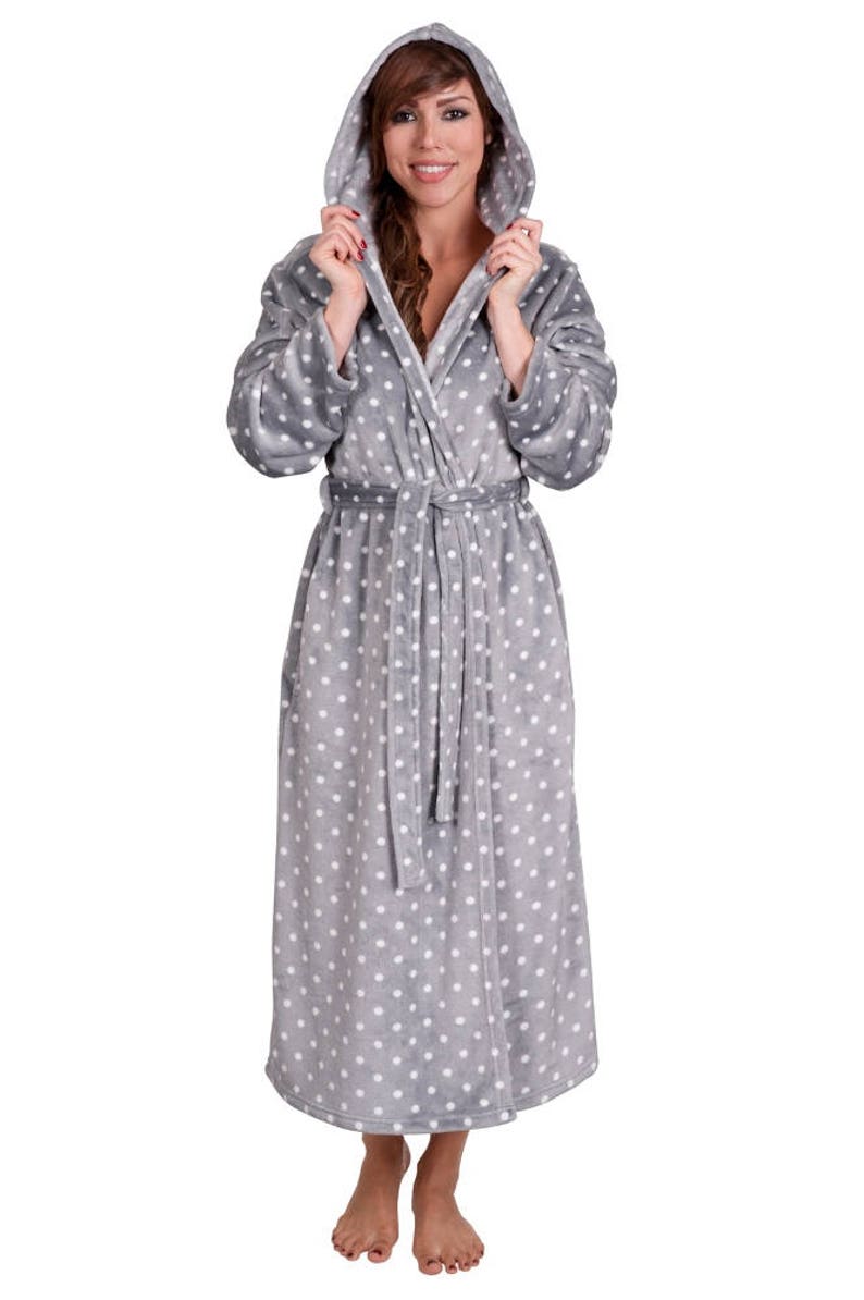 Long Hooded Robe Super Lux Super Mink Long Hoodie Robe Plus Sizes ...