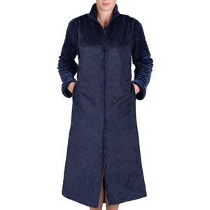 Super Plush Front Zipper Soft Robe Zipper Bathrobe Dressing Gown - Etsy