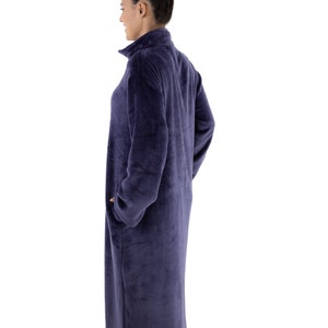 Super Plush Front Zipper Soft Robe Zipper Bathrobe Dressing Gown - Etsy