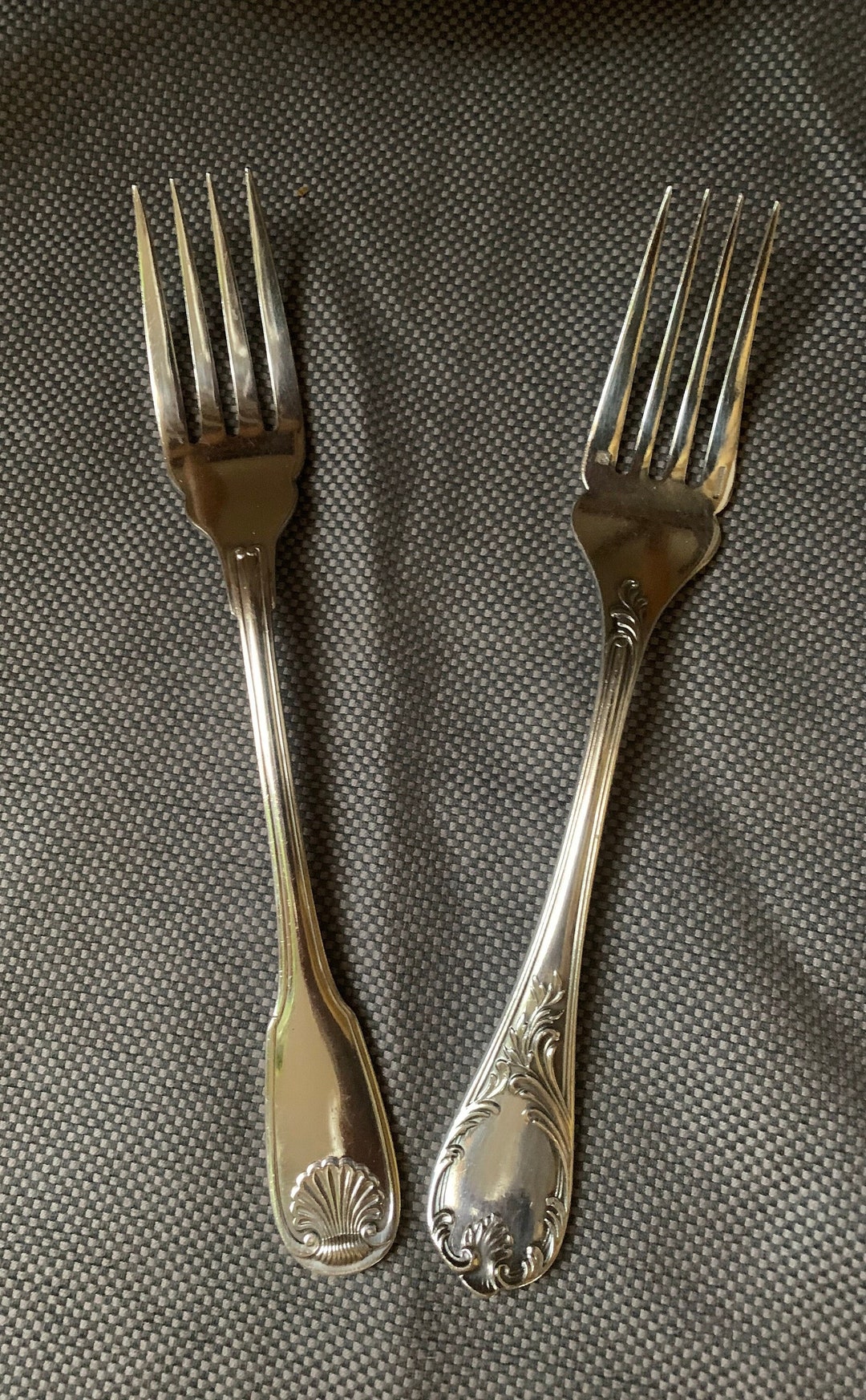 Sale! CHRISTOFLE Set of 2 Mis-matched Silver Plate Salad / Dessert ...
