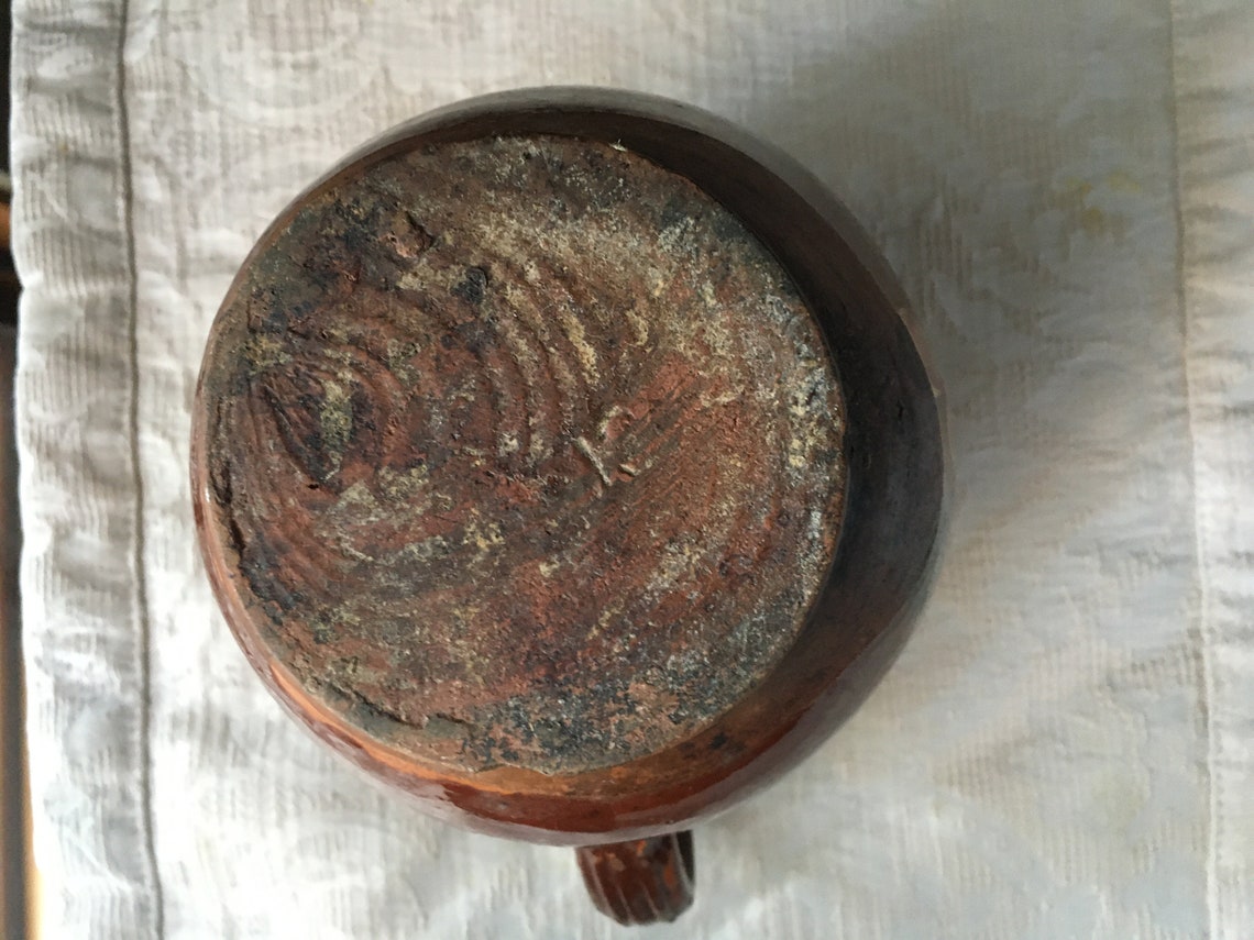Vintage Farmhouse French Country Redware Jaspe Swirl | Etsy