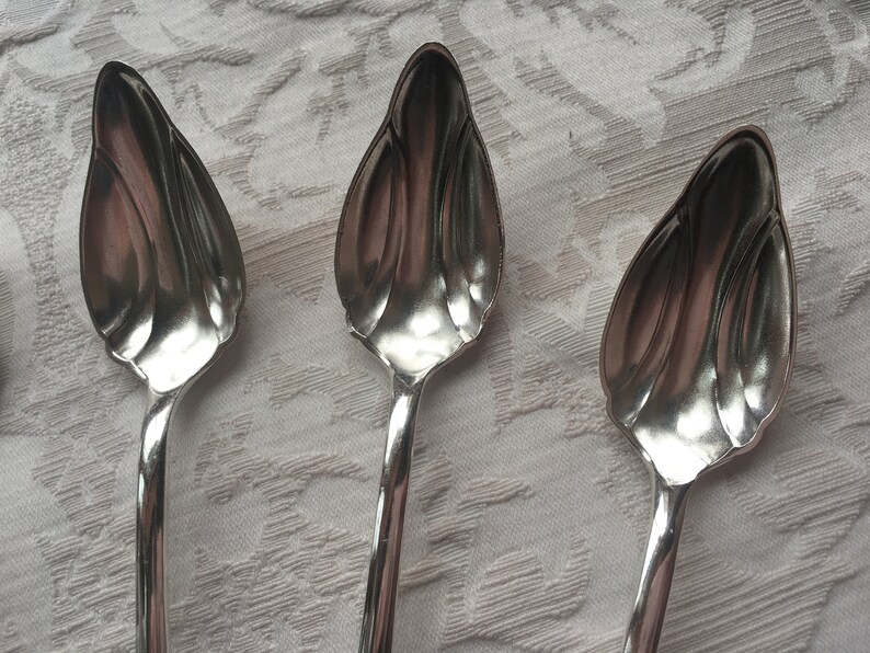 Antique Rogers Bros Cornell Art Nouveau Pattern 1897 Fruit Spoons Set ...