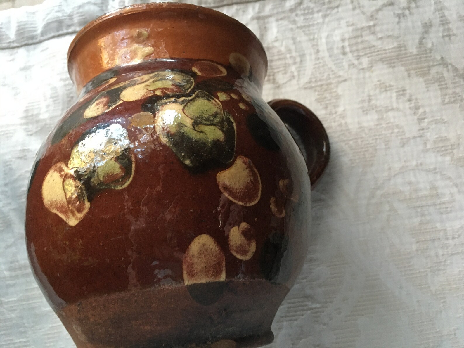 Vintage Farmhouse French Country Redware Jaspe Swirl | Etsy