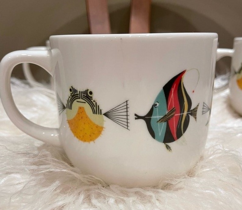 Fish's Eddy Mid Century Modern Style Minimal Realism - Etsy