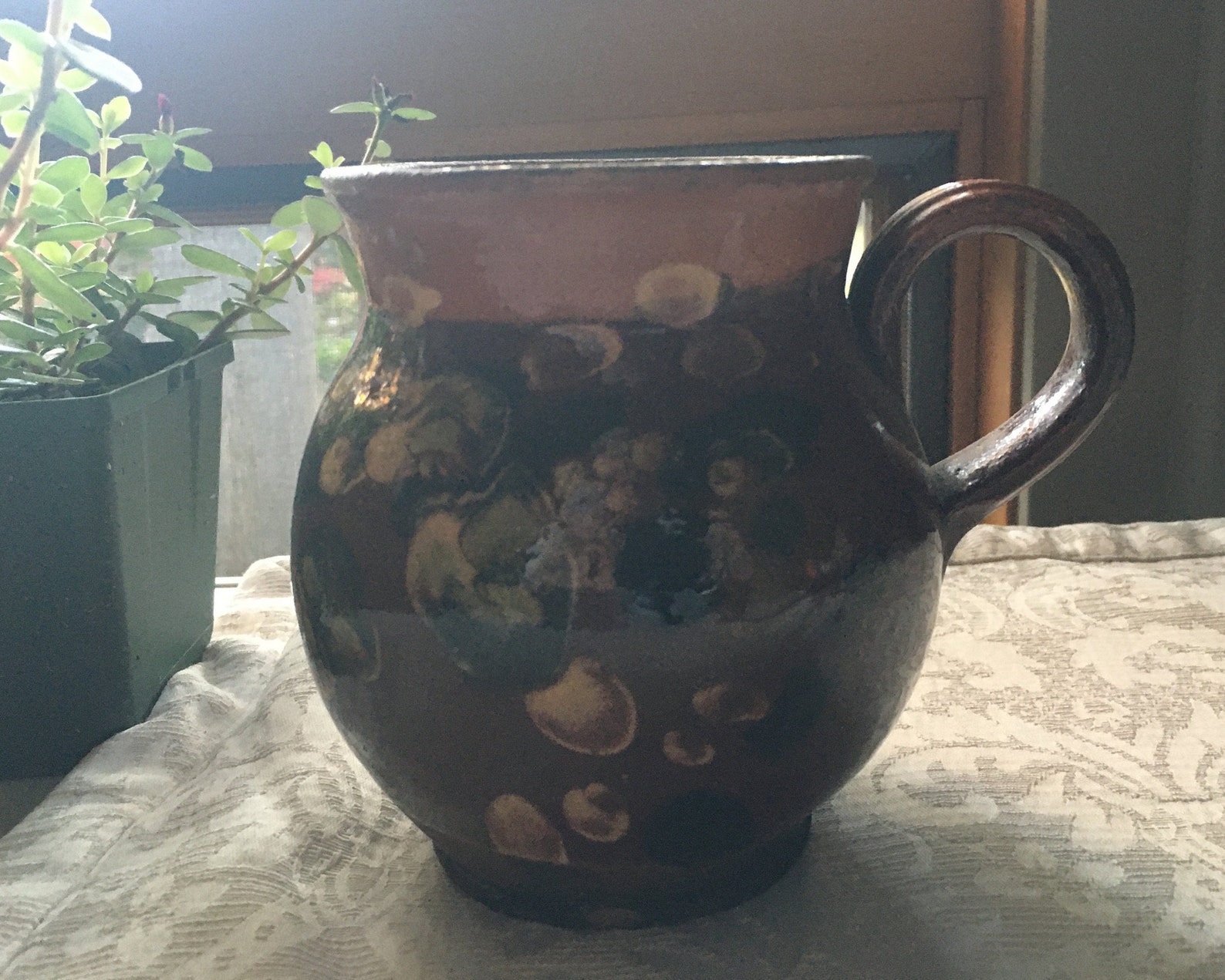 Vintage Farmhouse French Country Redware Jaspe Swirl | Etsy