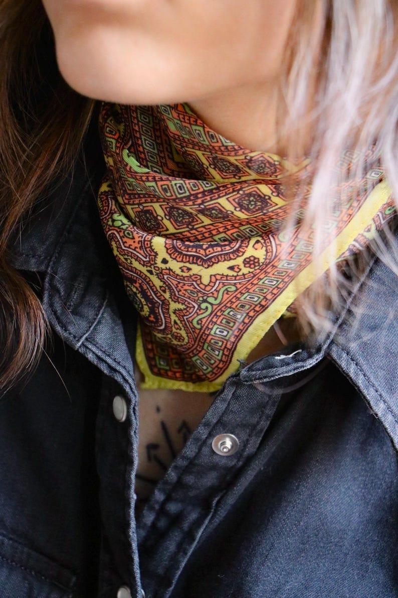 Colorful Silk Bandana - Etsy