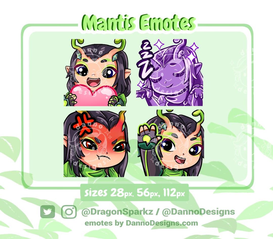 Mantis Rivals Static Emotes Pack (twitch / Discord) | Instant Download ...