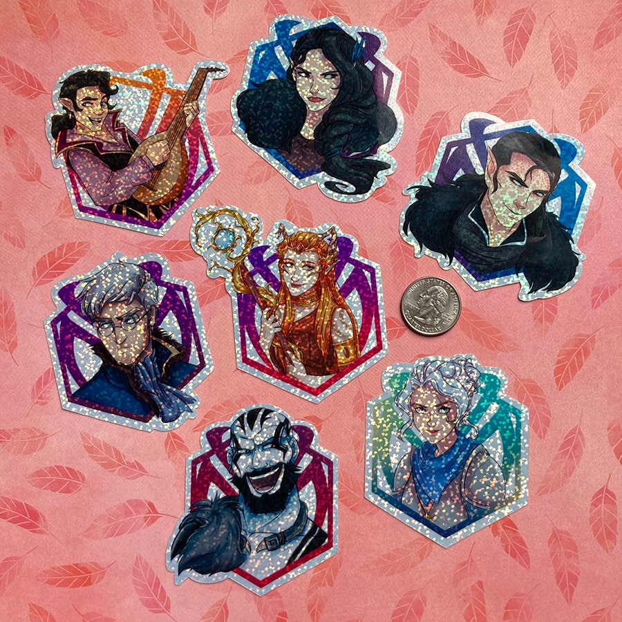 Vox Machina Vinyl Stickers select Character or Full Set - Etsy