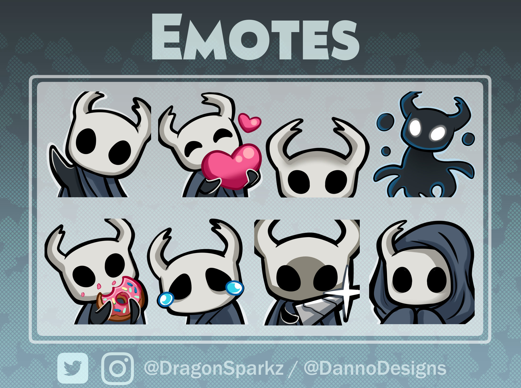Hollow Knight Emotes (twitch/discord) - Kawaii | Instant Download - Etsy