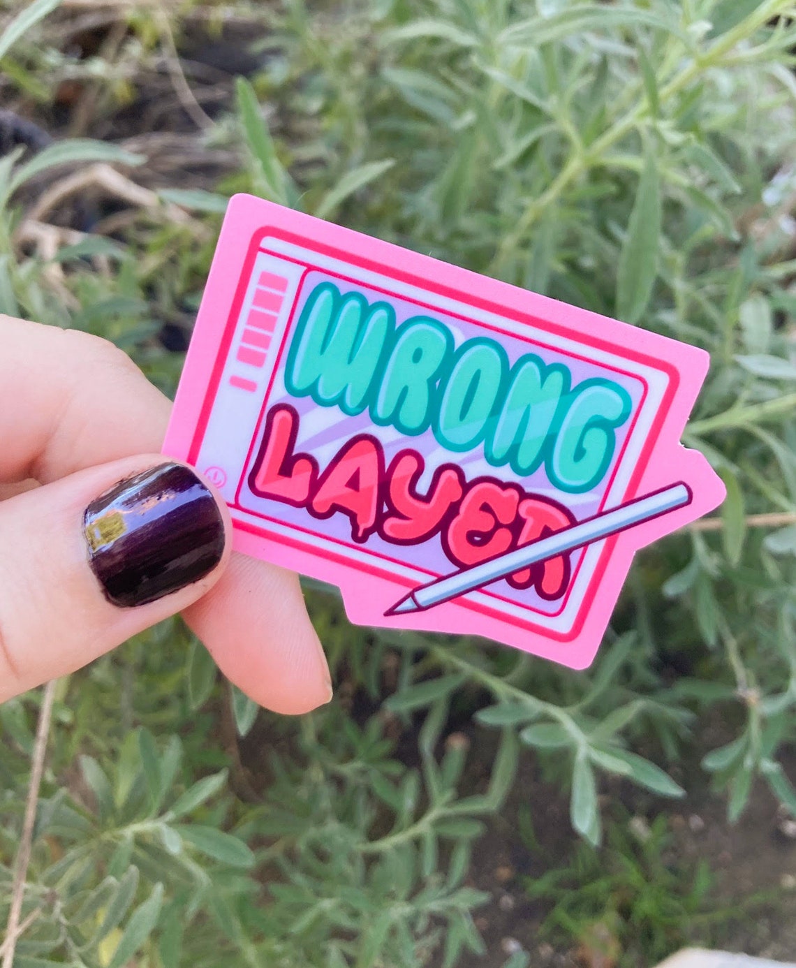 Wrong Layer, Digital Artist Funny Sticker, Vinyl Glosss - Etsy