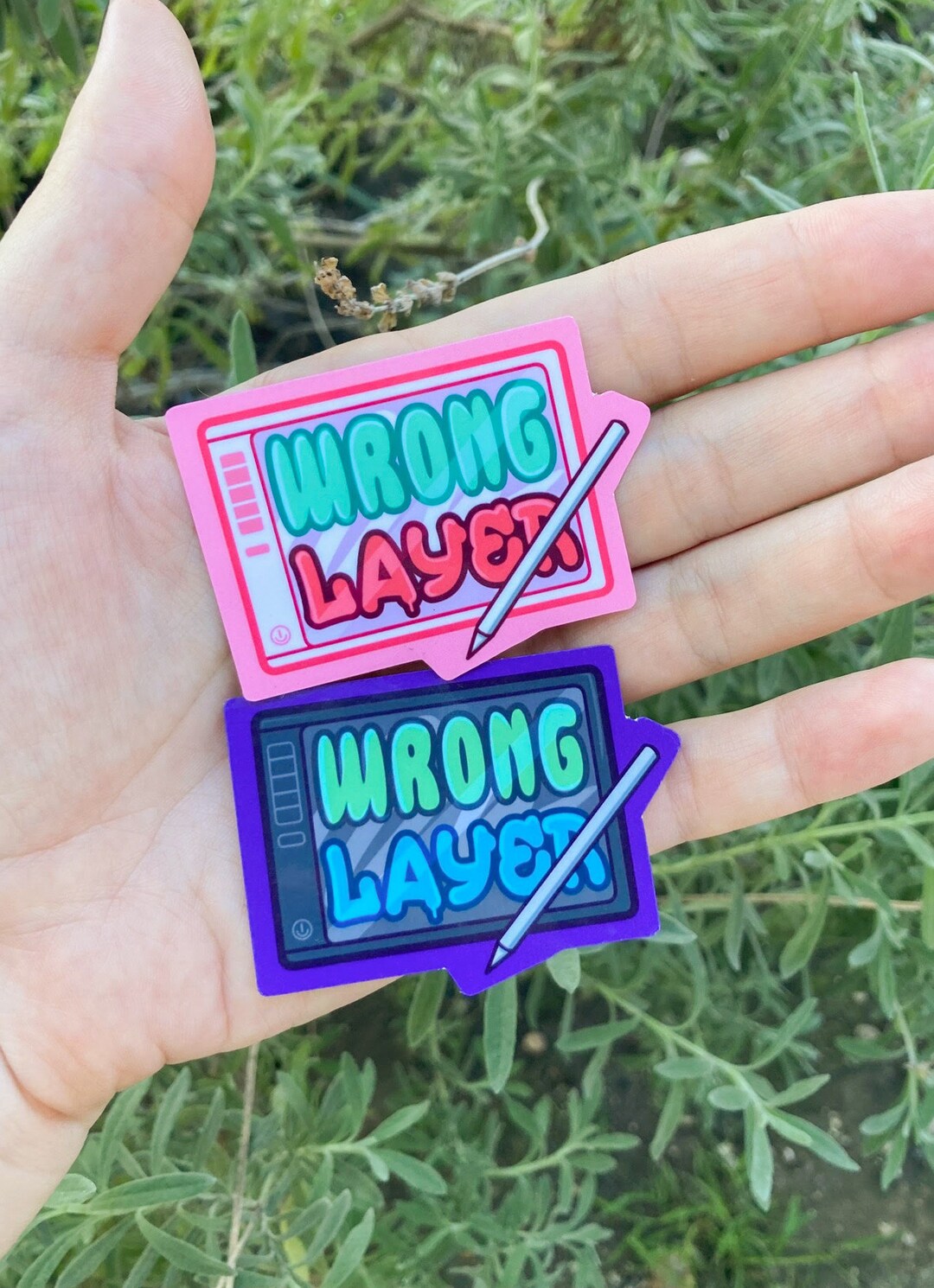 Wrong Layer, Digital Artist Funny Sticker, Vinyl Glosss - Etsy