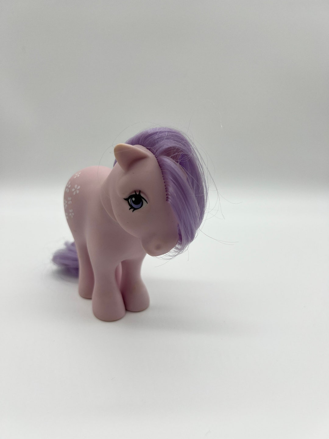 Vintage G1 My Little Pony Blossom MLP Purple Flowers White Hasbro ...