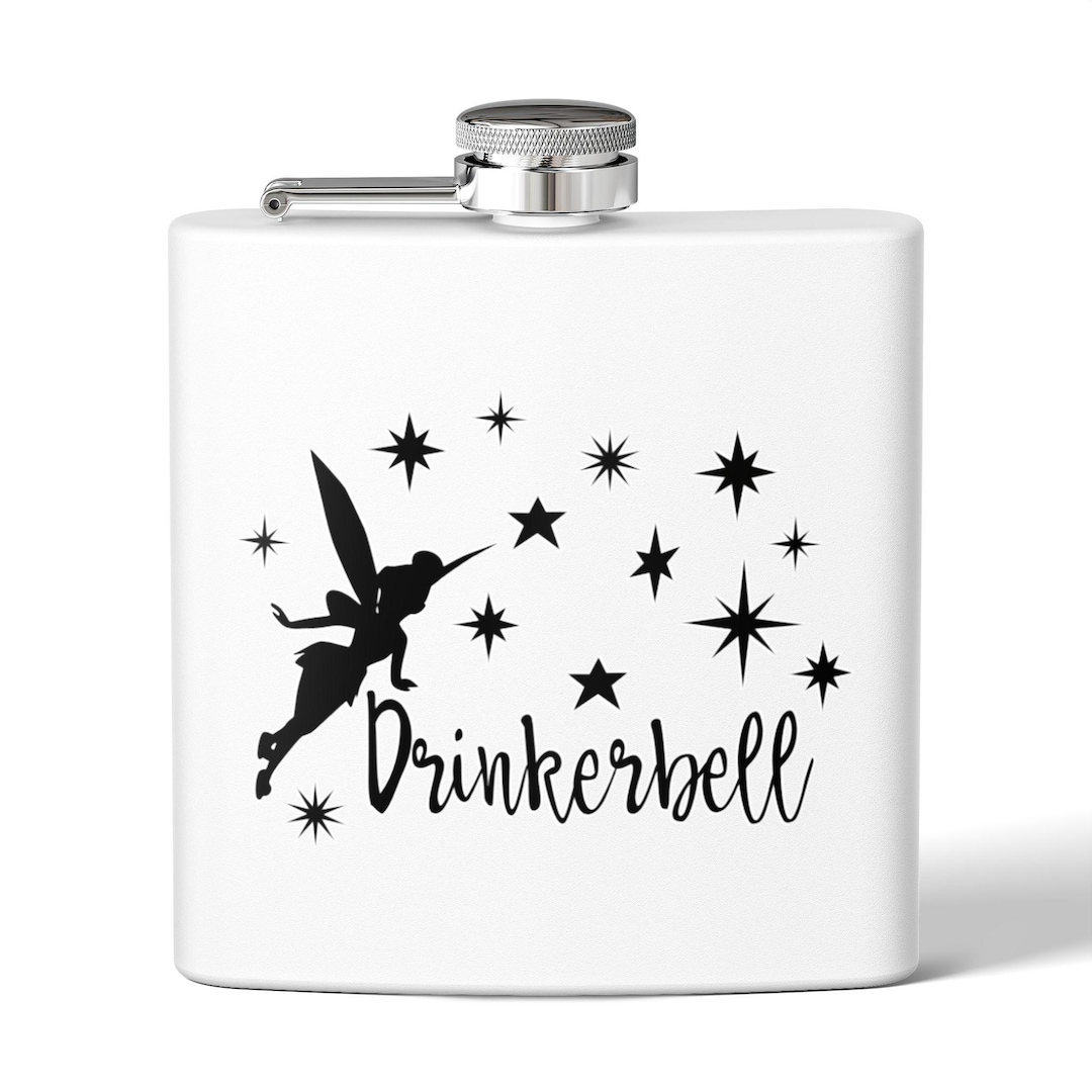 Drinkerbell Stainless Steel Flask, Fun Gift for Disney Fans, 6oz ...