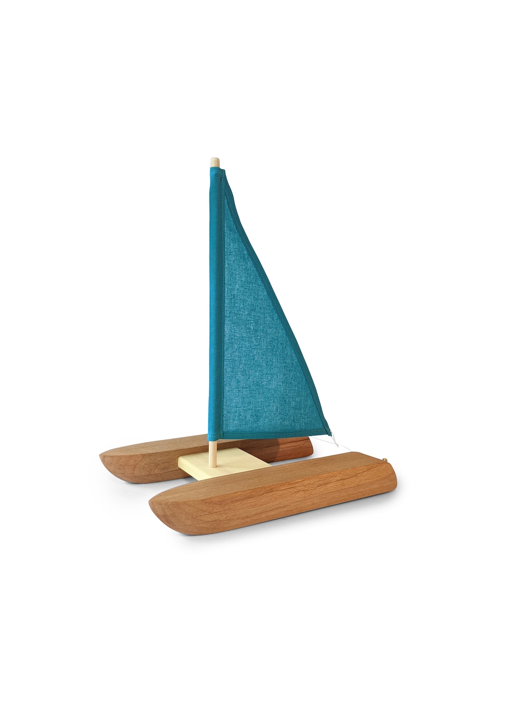 Wooden Toy Boat Catamaran Toy Sailboat Boat Toy Natural Toy Bathtub Toy ...