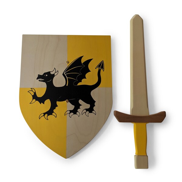 Wooden Shield and Swords - Etsy